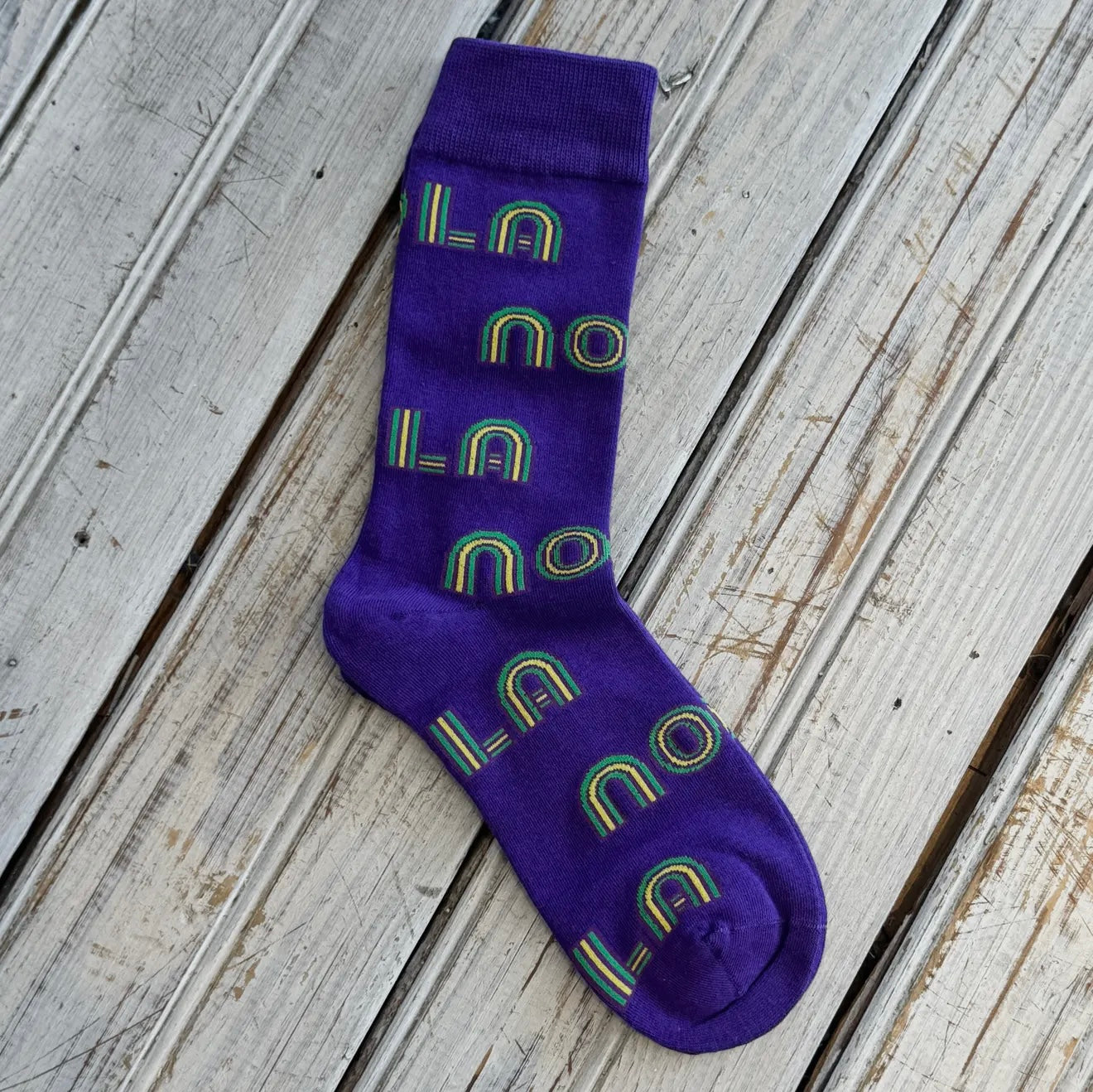 Mardi Gras Nola Socks - Adult – Tin Roof Boutique